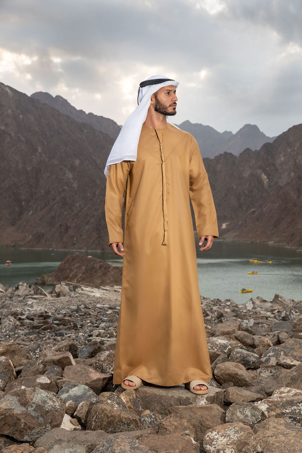 Light Brown Emirati Kandoora – Abdul Salam Al Madani Textile Trading ...