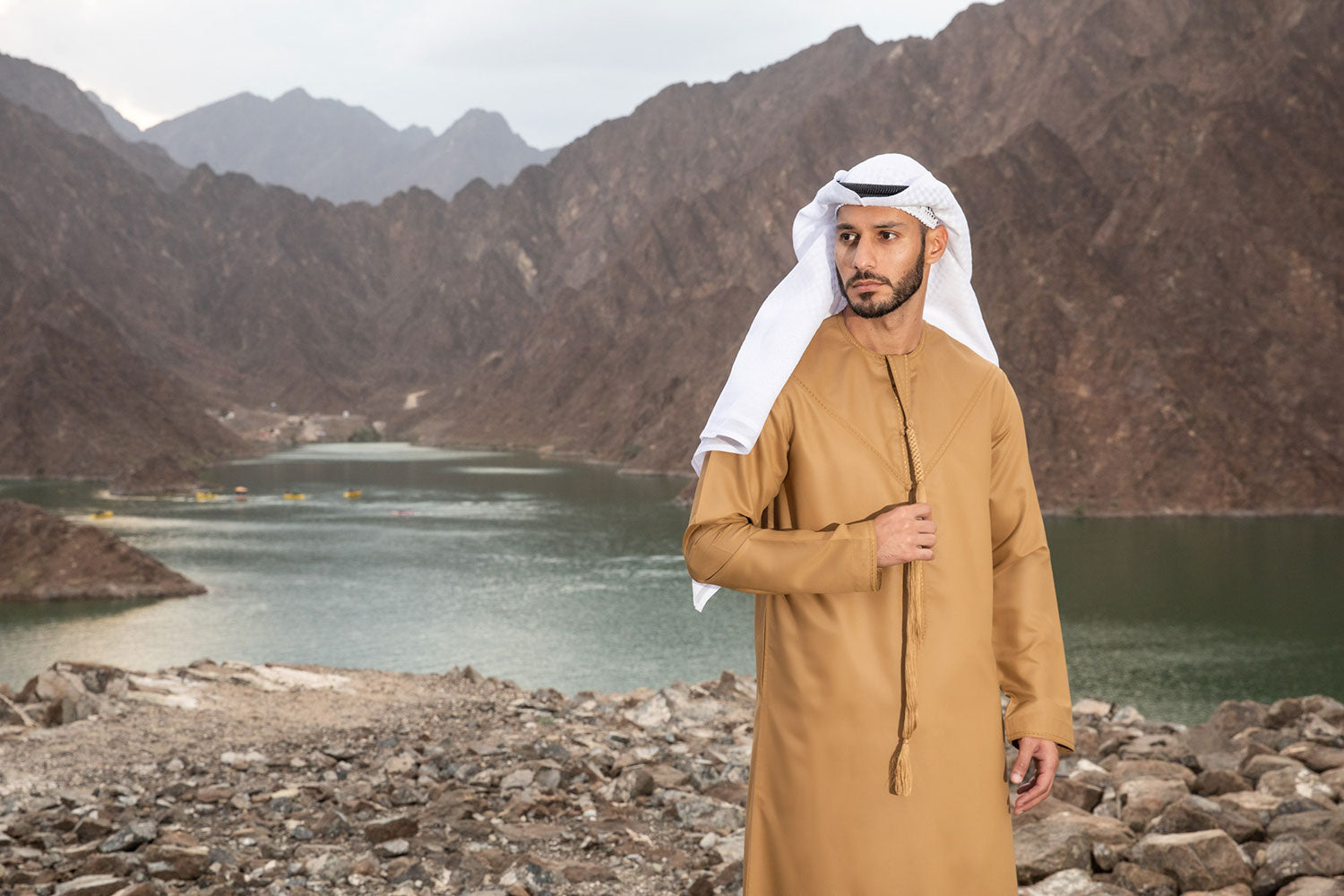 Light Brown Emirati Kandoora – Abdul Salam Al Madani Textile Trading ...